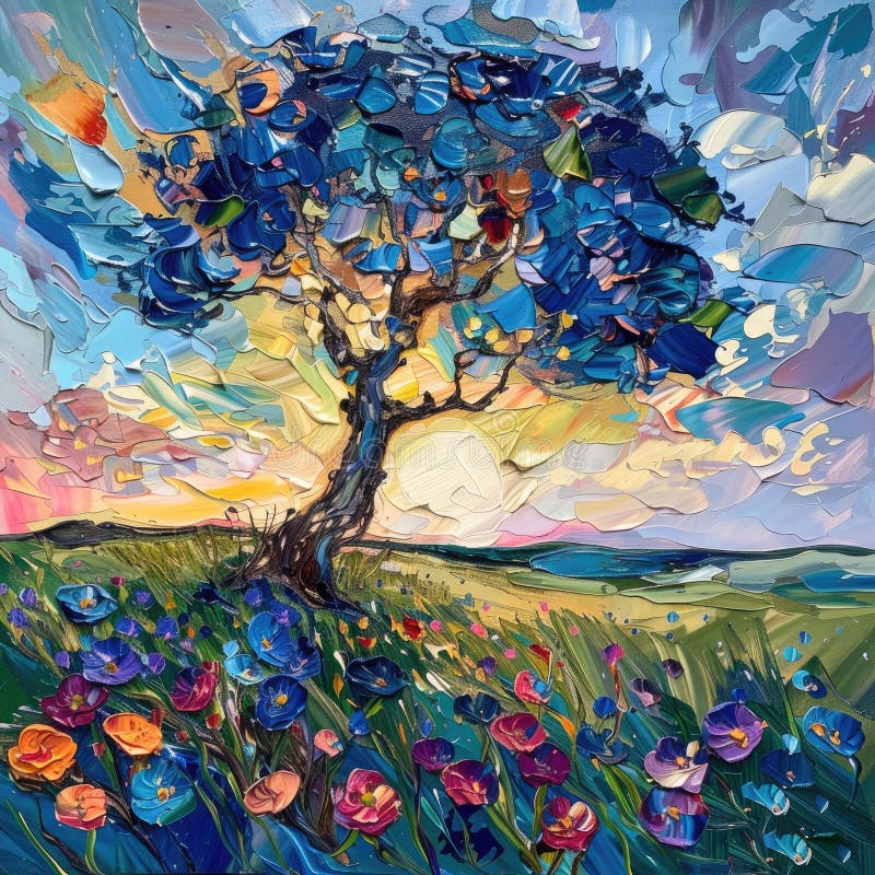 Expressive Impasto Landscape, Capturing the Texture and Depth of ...