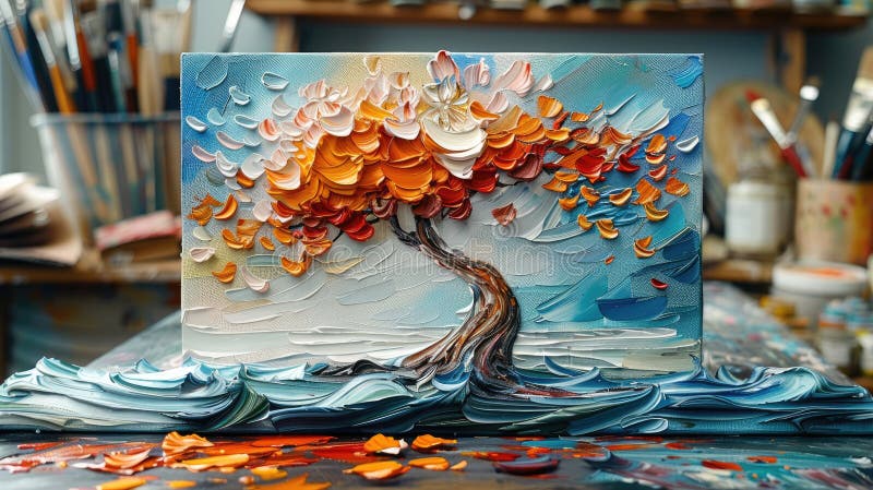 Expressive Impasto Landscape, Capturing the Texture and Depth of ...