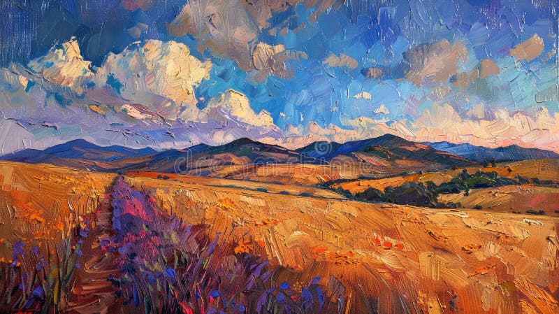 Expressive Impasto Landscape, Capturing the Texture and Depth of ...
