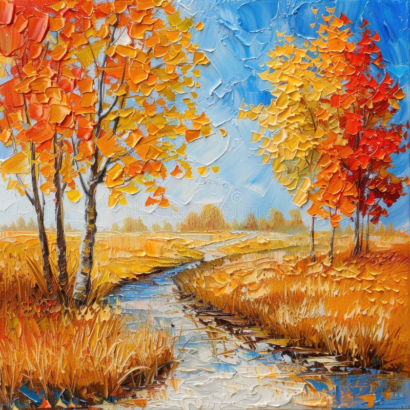 Expressive Impasto Landscape, Capturing the Texture and Depth of ...