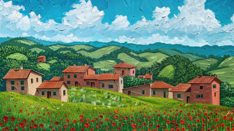 Expressive Impasto Landscape, Capturing the Texture and Depth of ...