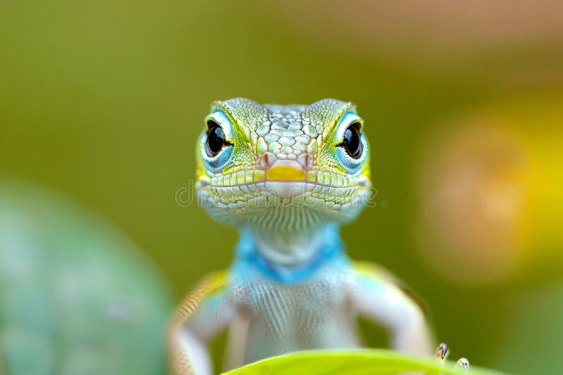 Expressive Lizard Portrait in Green Jungle with Anamorphic Lens for ...
