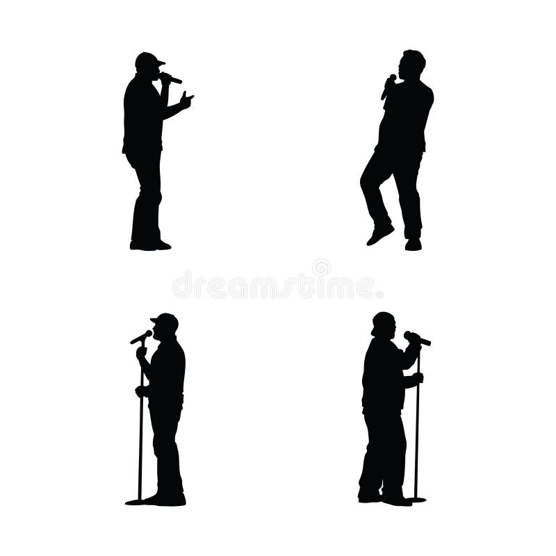 Singer Postures Stock Illustrations – 6 Singer Postures Stock ...