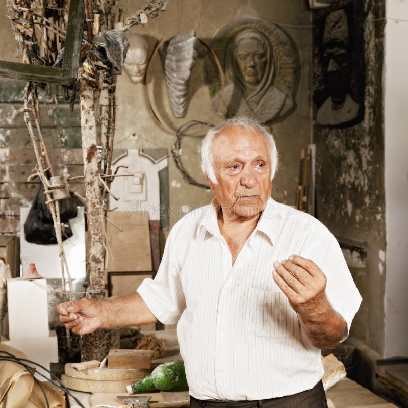 Expressive man stock photo. Image of hoary, craftsman - 47670636