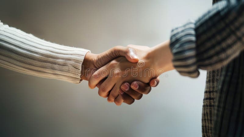 Abstract Handshake Symbolizing Unity and Partnership with Colorful ...