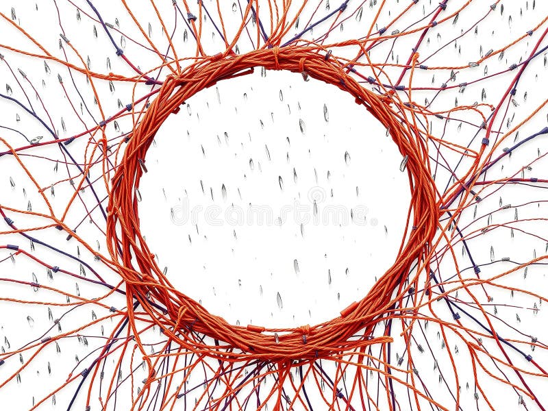 An Expressive Overlay of Chaotic Threads Cracked Terra Cotta and a ...