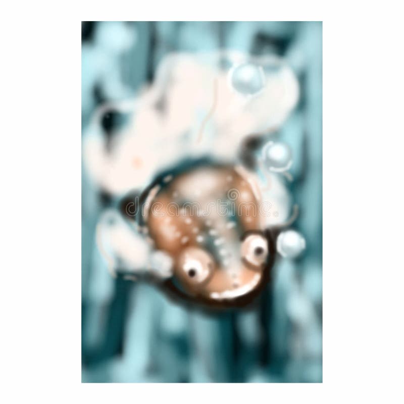 Expressive Paintings of Fish for Background Stock Illustration ...