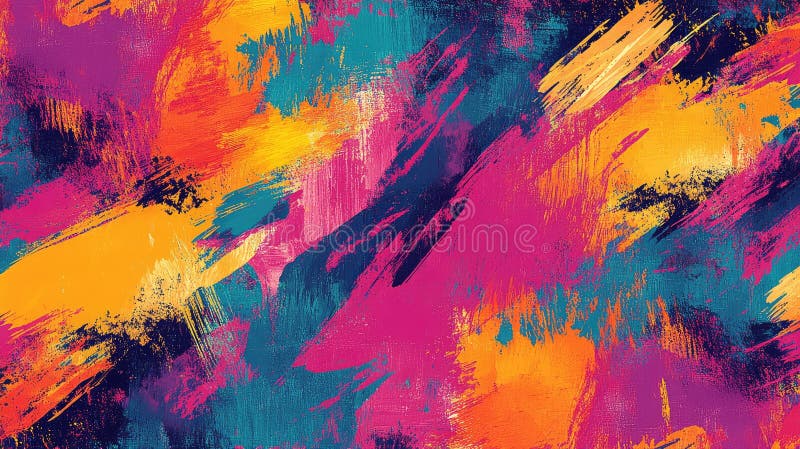 Expressive Seamless Pattern Wallpaper Design Featuring Vibrant Abstract ...