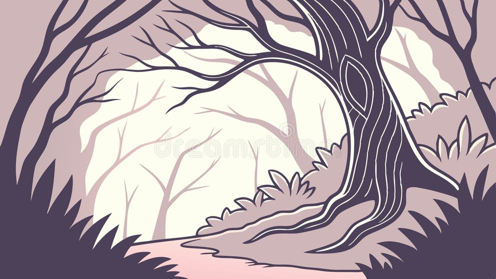 Gnarled Tree Branches Swaying in the Wind, Vector Design Generative AI ...