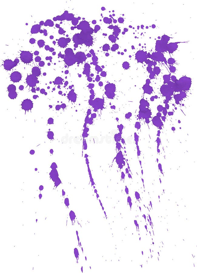 Expressive Violet Splash Element with Dynamic Drip Texture. Stock ...