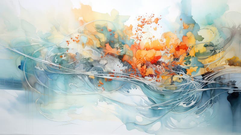 Expressive Water Color Strokes Stock Illustration - Illustration of ...