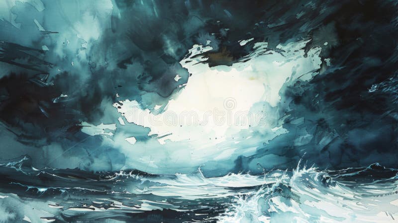An Expressive Watercolor Painting that Captures the Dynamic and Raw ...