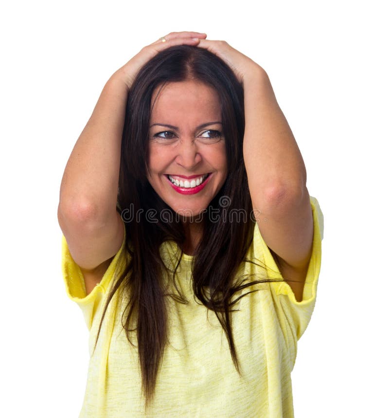 Expressive woman stock photo. Image of facial, positive - 34376592