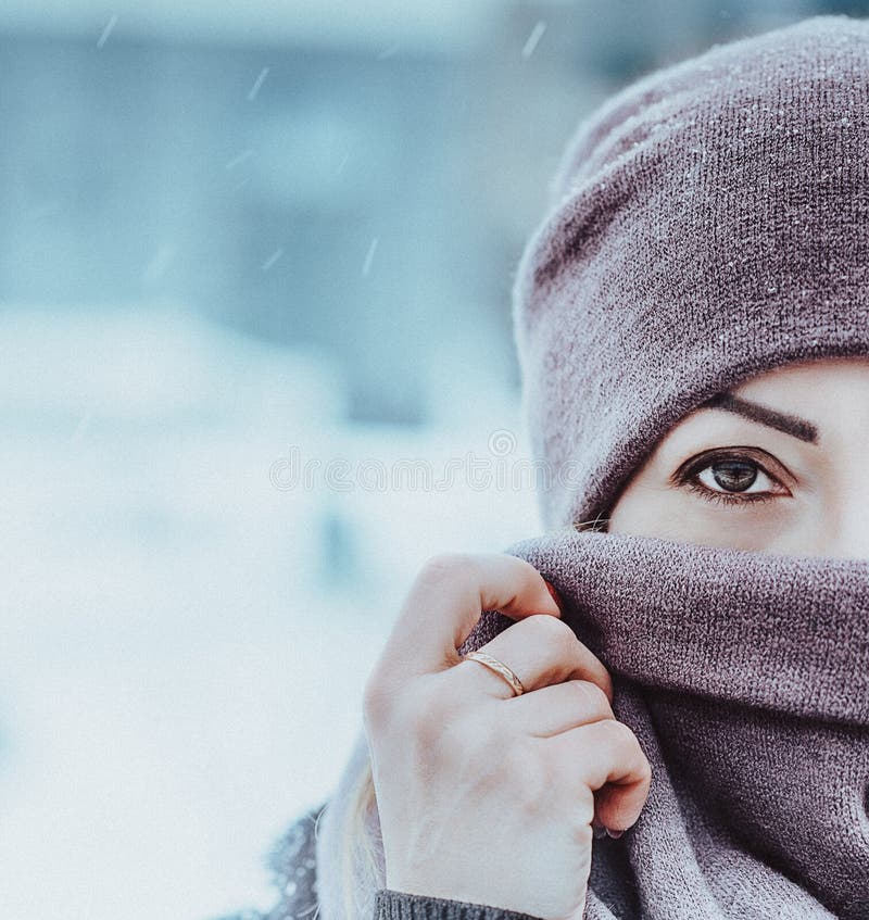 Expressive Women Look, Winter and Cold Stock Photo - Image of look ...