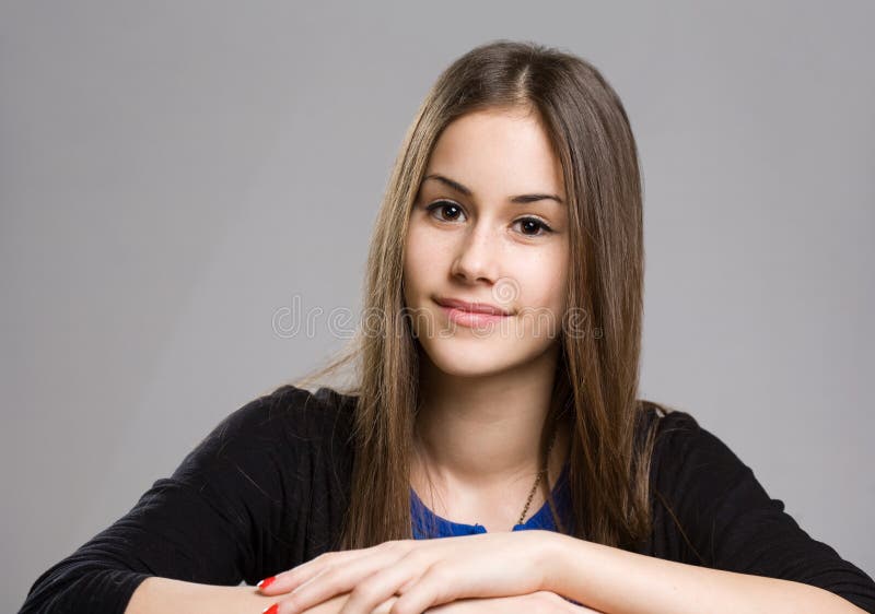 Expressive young beauty. stock photo. Image of cute, attractive - 29331472