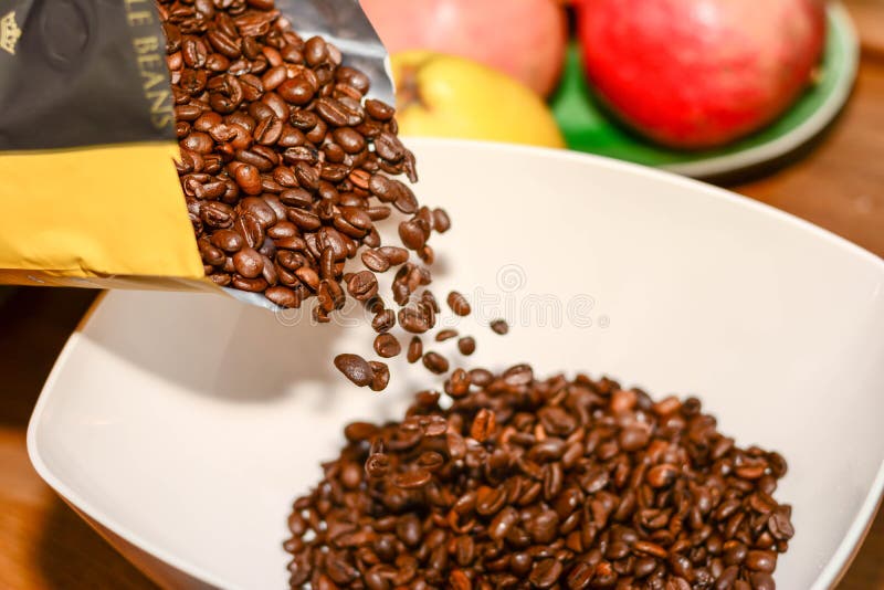 Expresso Beans and a Cup of Expresso Stock Photo - Image of caffeine ...