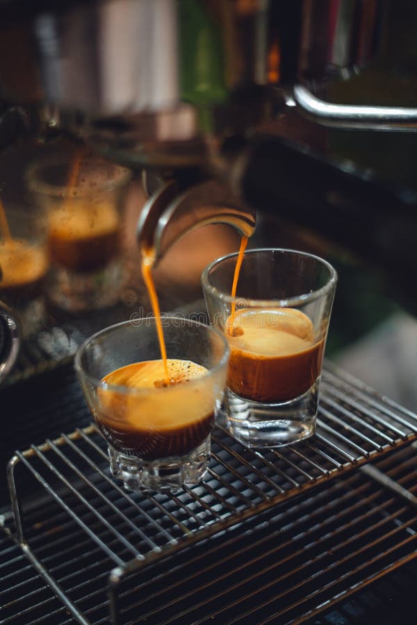 Expresso Coffee Machine Making a Coffee Stock Photo - Image of cafe ...