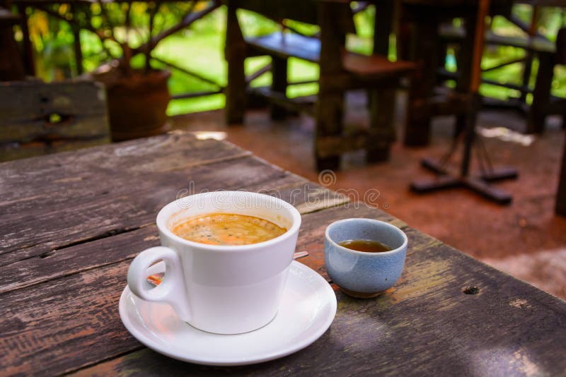 Expresso stock image. Image of caffeine, white, table - 42956047