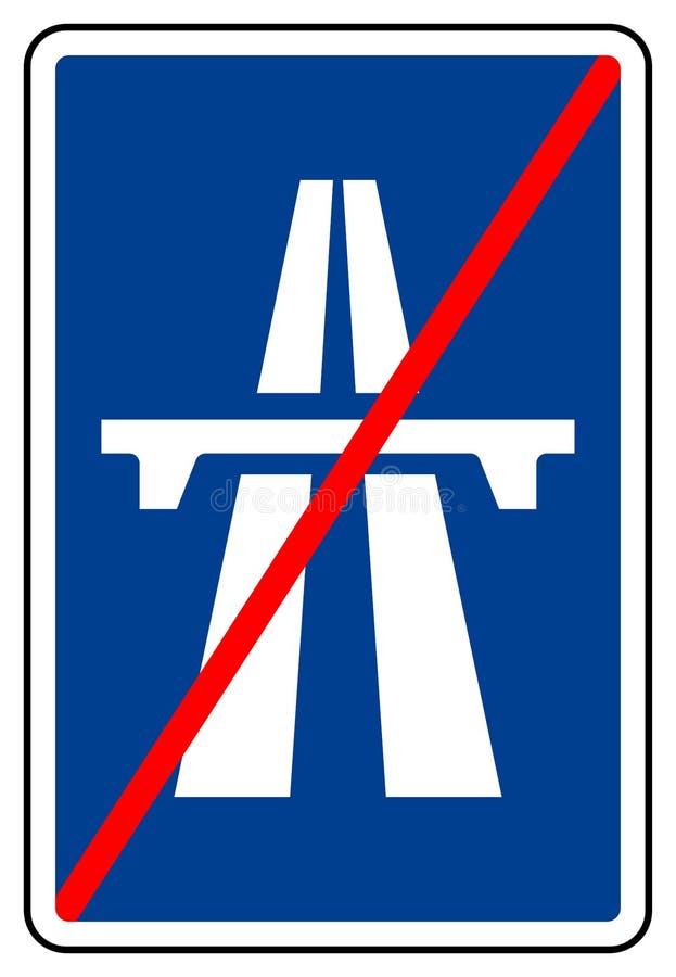 Expressway End Symbol Sign, Vector Illustration, Isolate On White ...