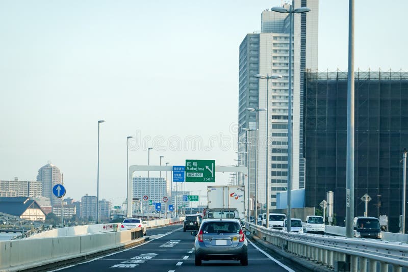 Expressway Japan in Landscape Day Editorial Photo - Image of road ...