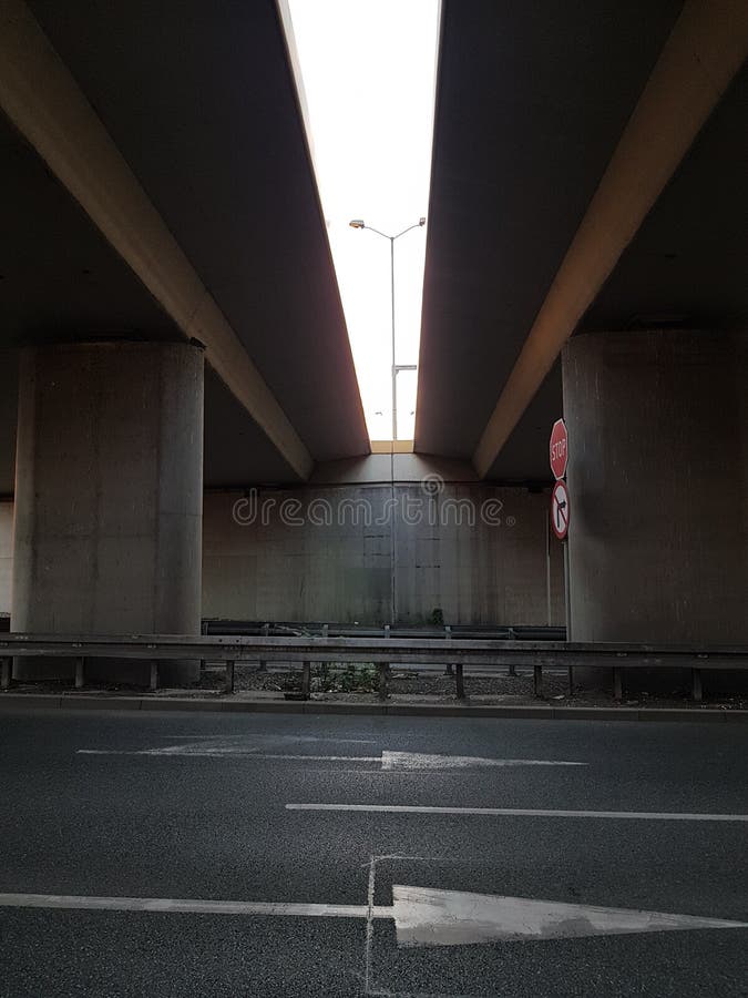 Expressway Overpass with a Street Underneath Stock Photo - Image of ...