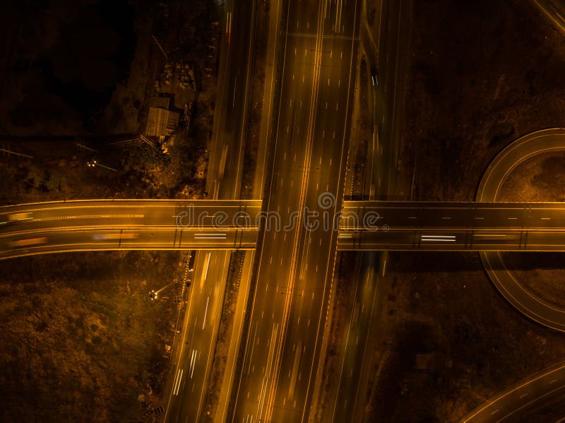 Expressway Top View Over the Highway and Expressway Stock Image - Image ...