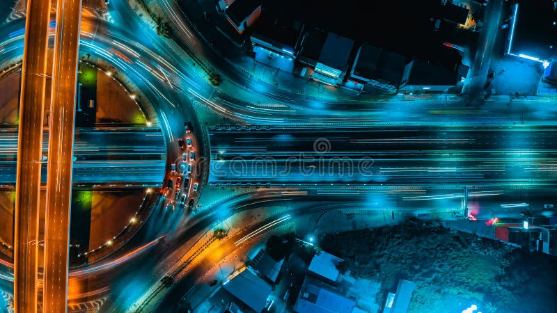 Expressway Top View, Road Traffic an Important Infrastructure Stock ...
