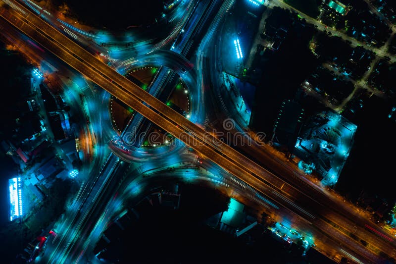 Expressway Top View, Road Traffic an Important Infrastructure Stock ...