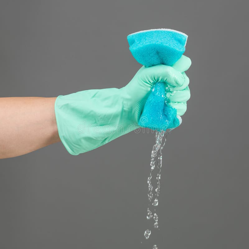 Exprimir la esponja foto de archivo. Imagen de gris, detergente - 50696114