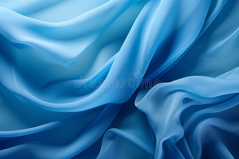 Whimsical Silk Elegance: 3D Rendered Blue Drapery Background for ...