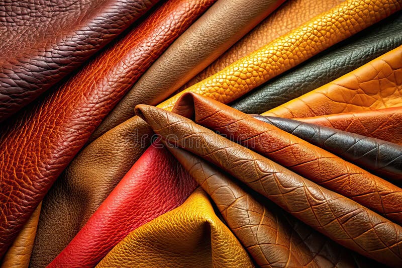 Exquisite Aerial View of Rich Leather Texture a HighDefinition Visual ...