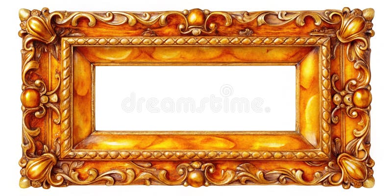 Exquisite Amber Frame a Timeless Decorative Element for Your Artwork or ...