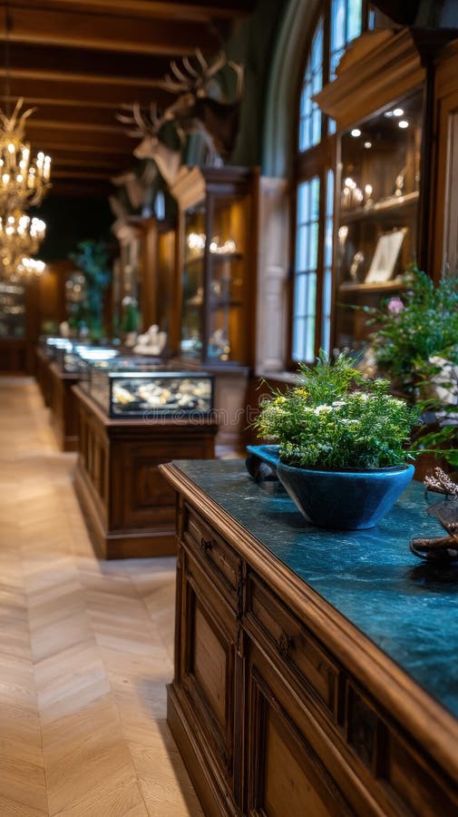 Exquisite Antique Store Interior Featuring Elegant Displays and Rustic ...