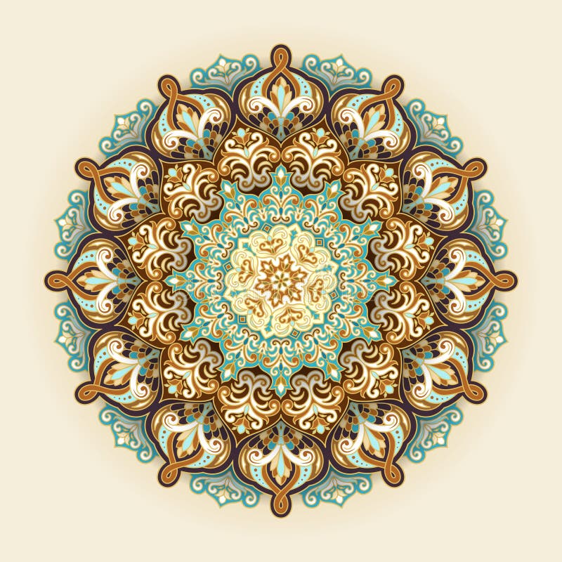 Exquisite Arabesque Flowers Pattern Design Stock Vector - Illustration ...