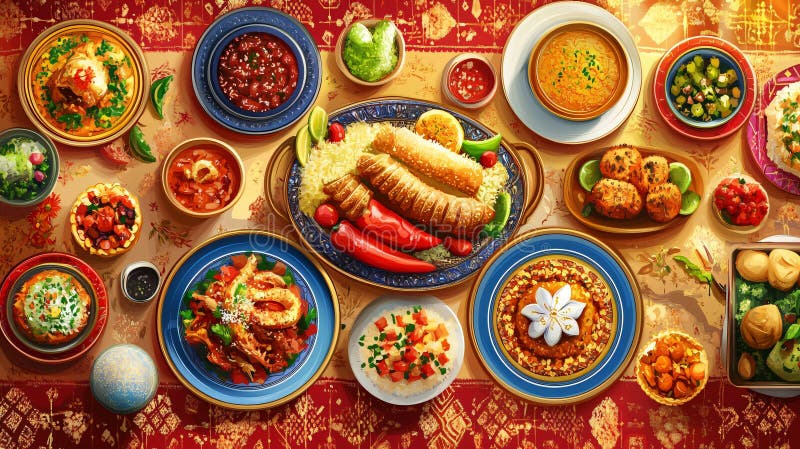 Exquisite Arabic Restaurant Menu Design with Traditional Flair Stock ...