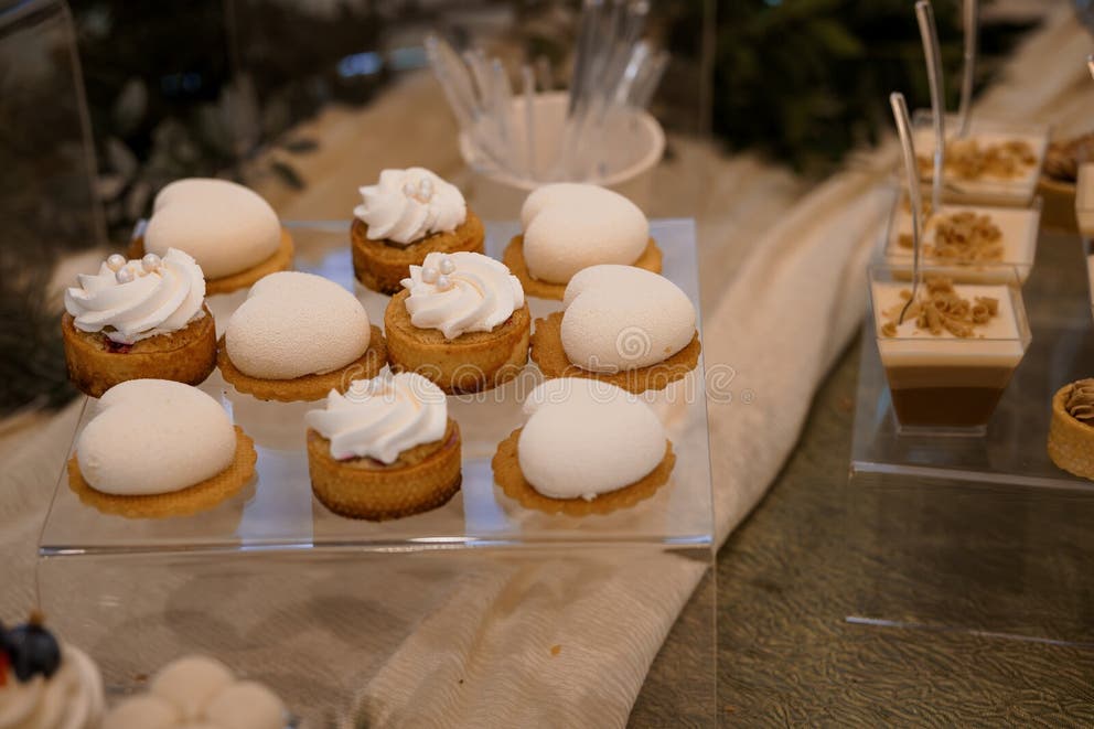 Exquisite Array of Miniature Desserts Displayed Elegantly at a Gourmet ...