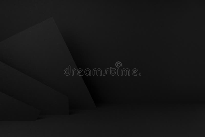 Exquisite Black Background with Abstract Geometric Pattern of Corners ...