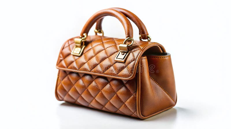 Exquisite Brown Quilted Leather TopHandle Handbag a Timeless Classic ...