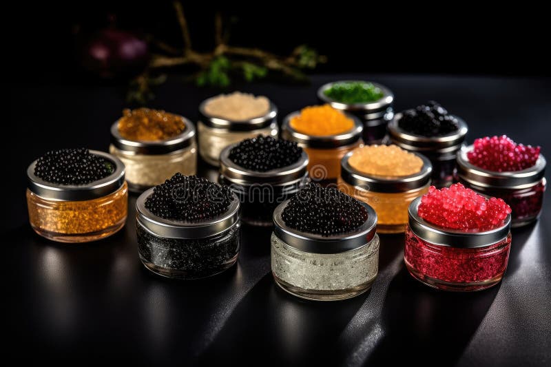 Exquisite Caviar Tasting stock illustration. Illustration of food ...