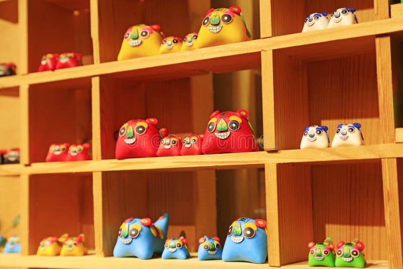 Exquisite Ceramic Cartoon Sculpture Stock Image - Image of decorative ...