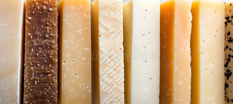 Exquisite Cheese Products Collage with Elegant White Divisions and ...