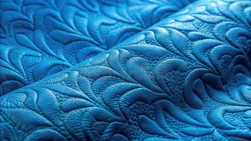 Exquisite Closeup of Embossed Blue Suede Leather with Fleecy Cloth ...