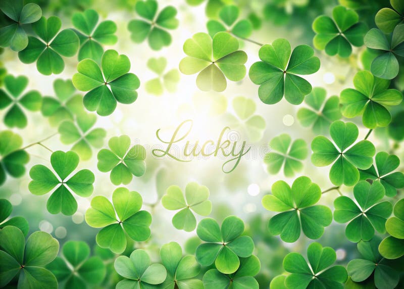 Elegant Clover Pattern Portrait Background Perfect for Adding Your Text ...