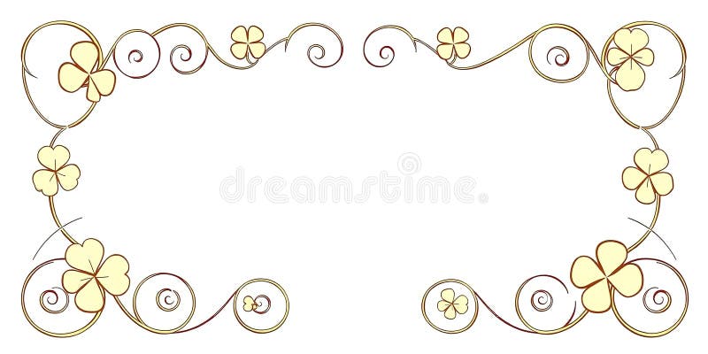 Exquisite Clover Spiral Pattern Elegant Line Art for Decorative ...