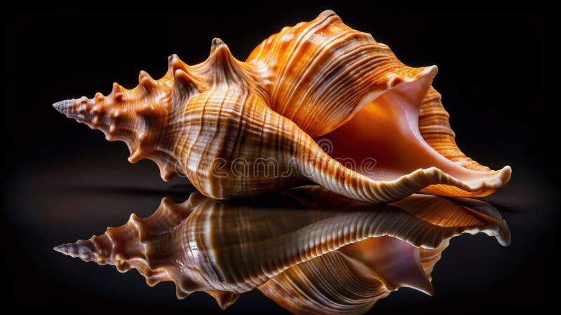 Exquisite Conch Shell a Coastal Still Life Capturing the Elegance of ...