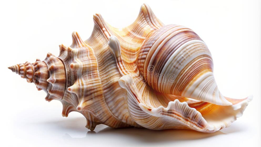Exquisite Conch Shell Intricate Patterns and Natural Beauty on a ...