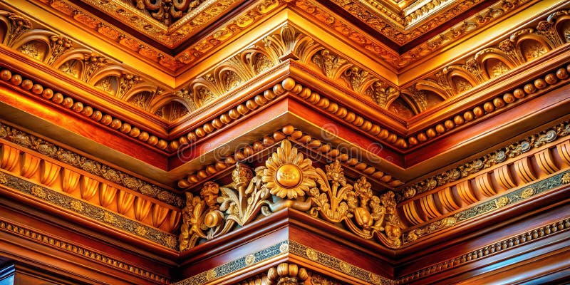 Exquisite Crown Molding and Ceiling Cornice Detail a Showcase of ...