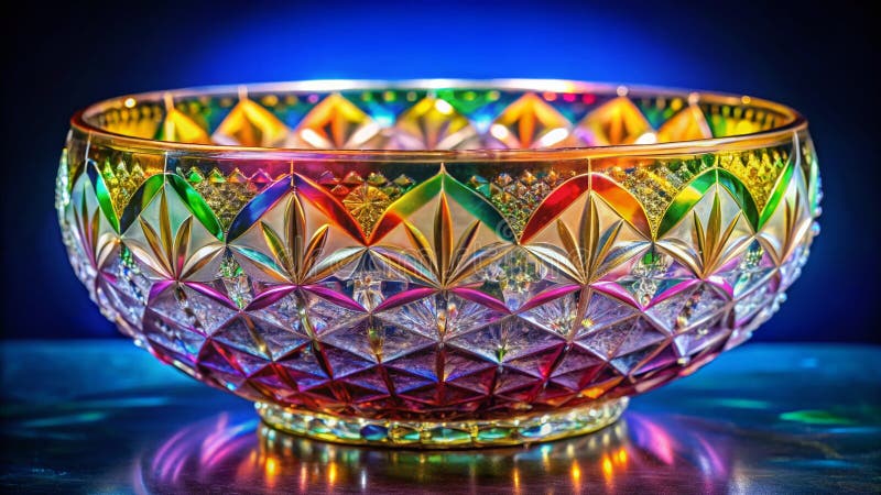 Exquisite Crystal Bowl Captivating Sparkle and Intricate Design Under ...