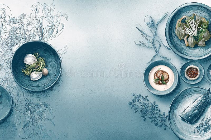 Exquisite Culinary Presentation Featuring Refined Dishes Arranged ...