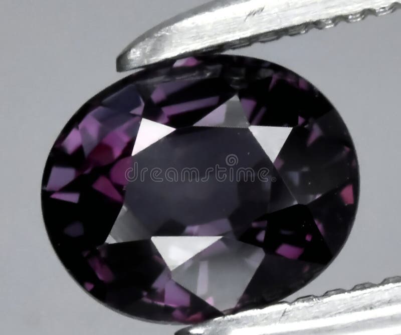 Exquisite Deep Purple Amethyst Gemstone with Brilliant Facets Stock ...